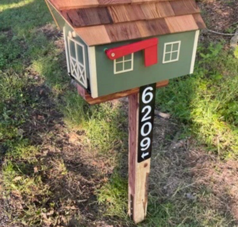 Reflective Mailbox Post Sign 2ea up to 5 Numbers - Etsy