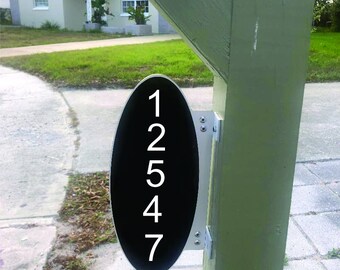 Hanging Reflective Mailbox Post Sign Ariel Font up to 5 | Etsy