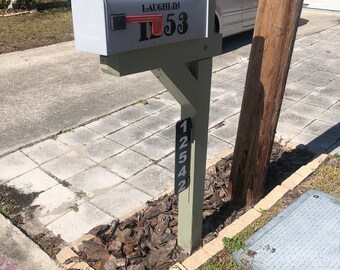 Hanging Reflective Mailbox Post Sign Ariel Font up to 5 | Etsy