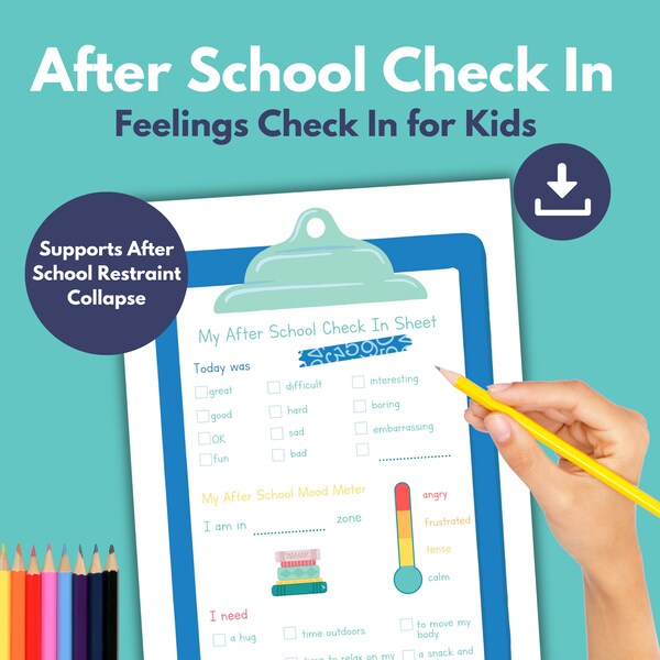 Feelings Check in Sheet PRINTABLE Identifying Feelings Worksheet for ...