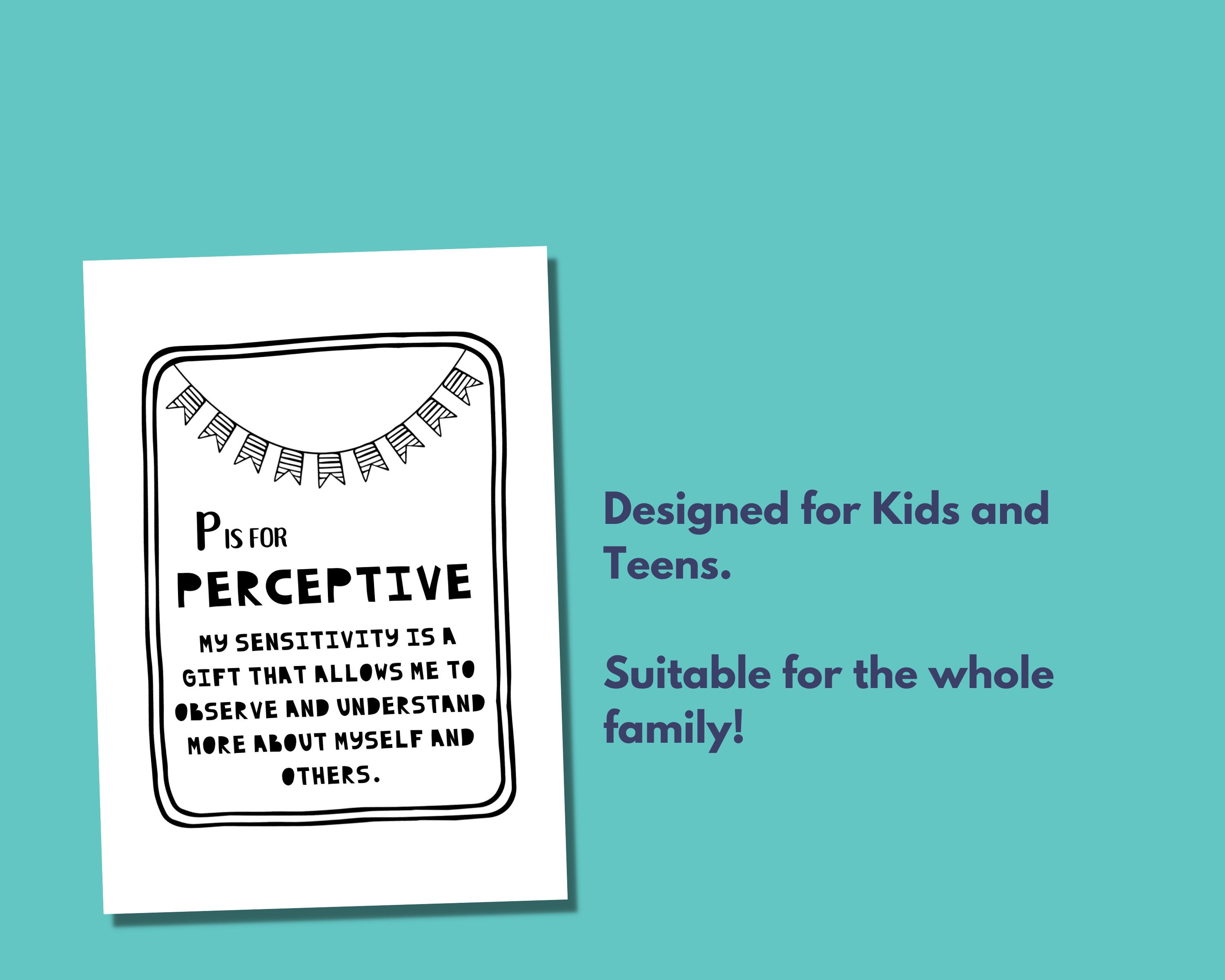 Teenager Positive Affirmation PRINTABLE Self Esteem Encouragement Black ...