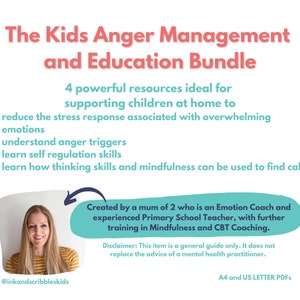 Managing Emotions PRINTABLE Anger Worksheet Bundle Anger Management for ...