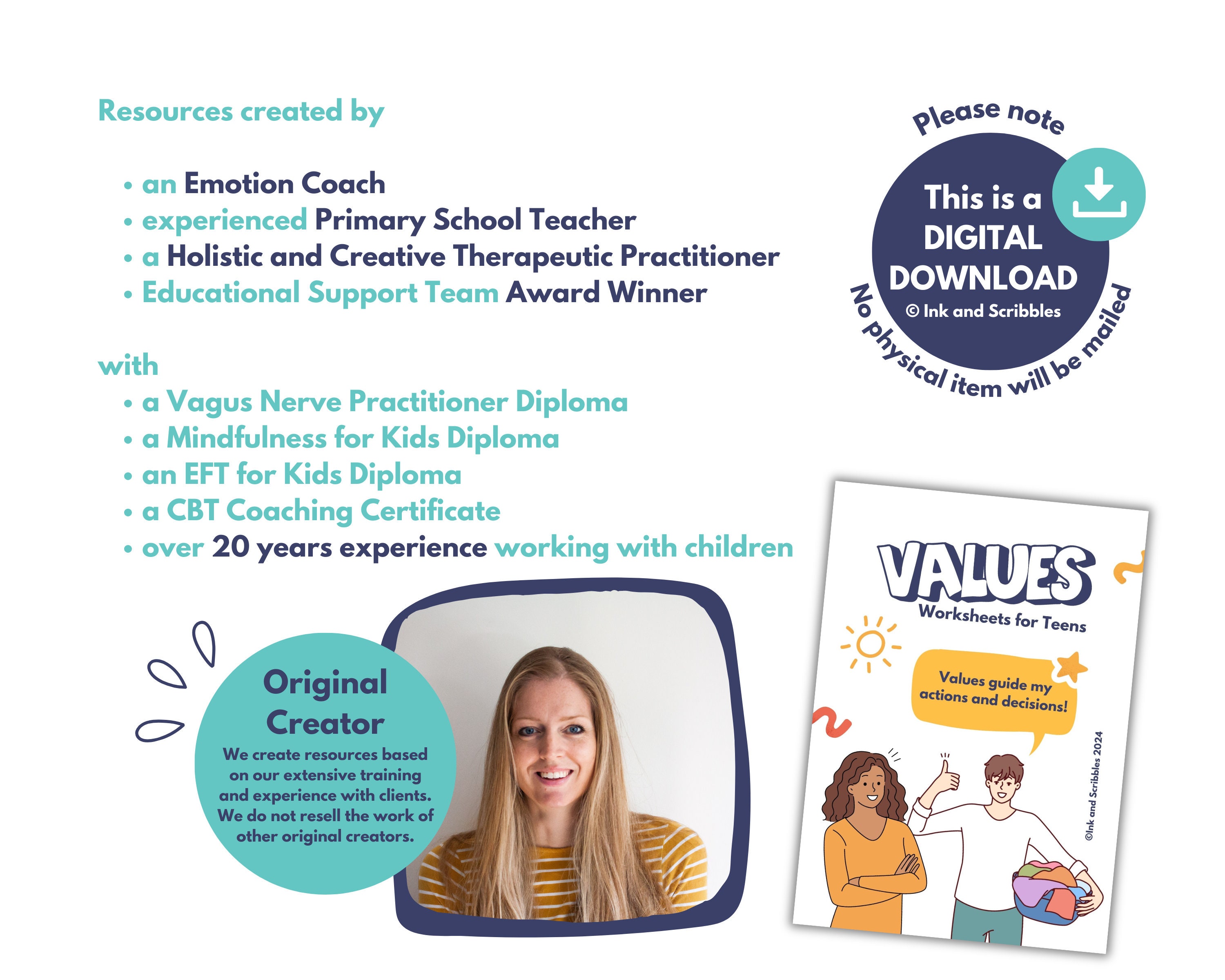 Teen Identity & Values Workbook PDF | Build Self-esteem | SEL ...