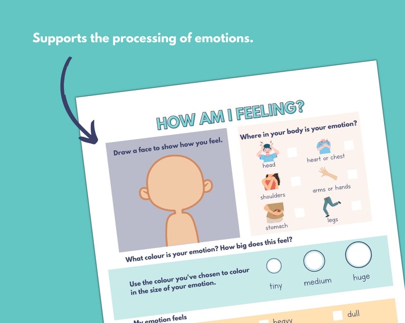 Feelings Check in Sheet PRINTABLE Identifying Feelings - Etsy