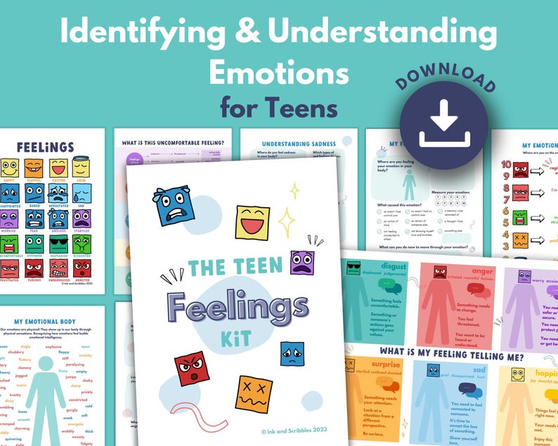 Teenagers Emotions Feelings Worksheets PRINTABLE | Emotional ...