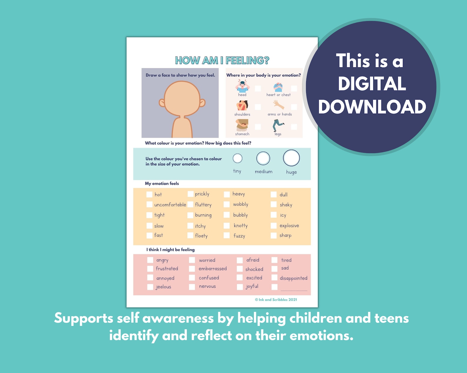 Feelings Check in Sheet PRINTABLE | Identifying Feelings Worksheet for ...