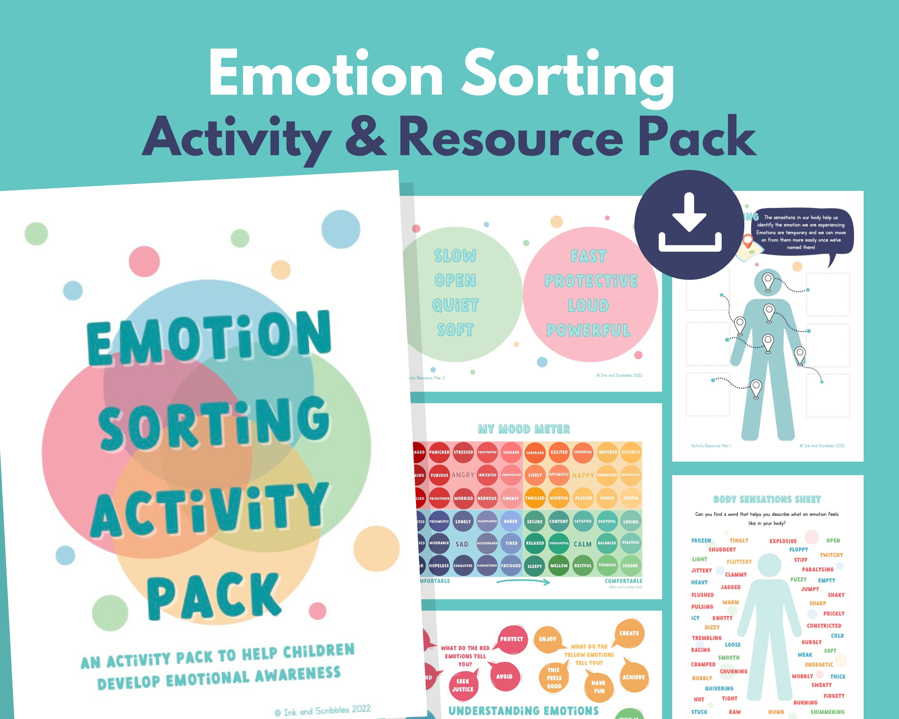Identifying Emotions Activity PRINTABLE for kids Emotional Intelligence ...