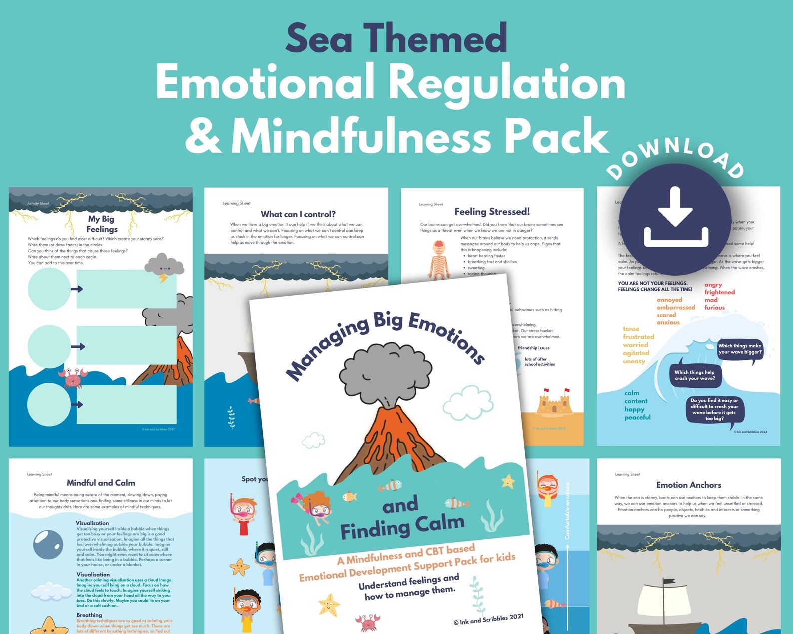 Emotional Regulation PRINTABLE Worksheets for Kids | Managing Big ...
