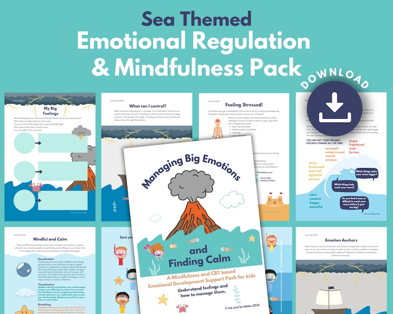 Emotional Regulation PRINTABLE Worksheets for Kids | Managing Big ...