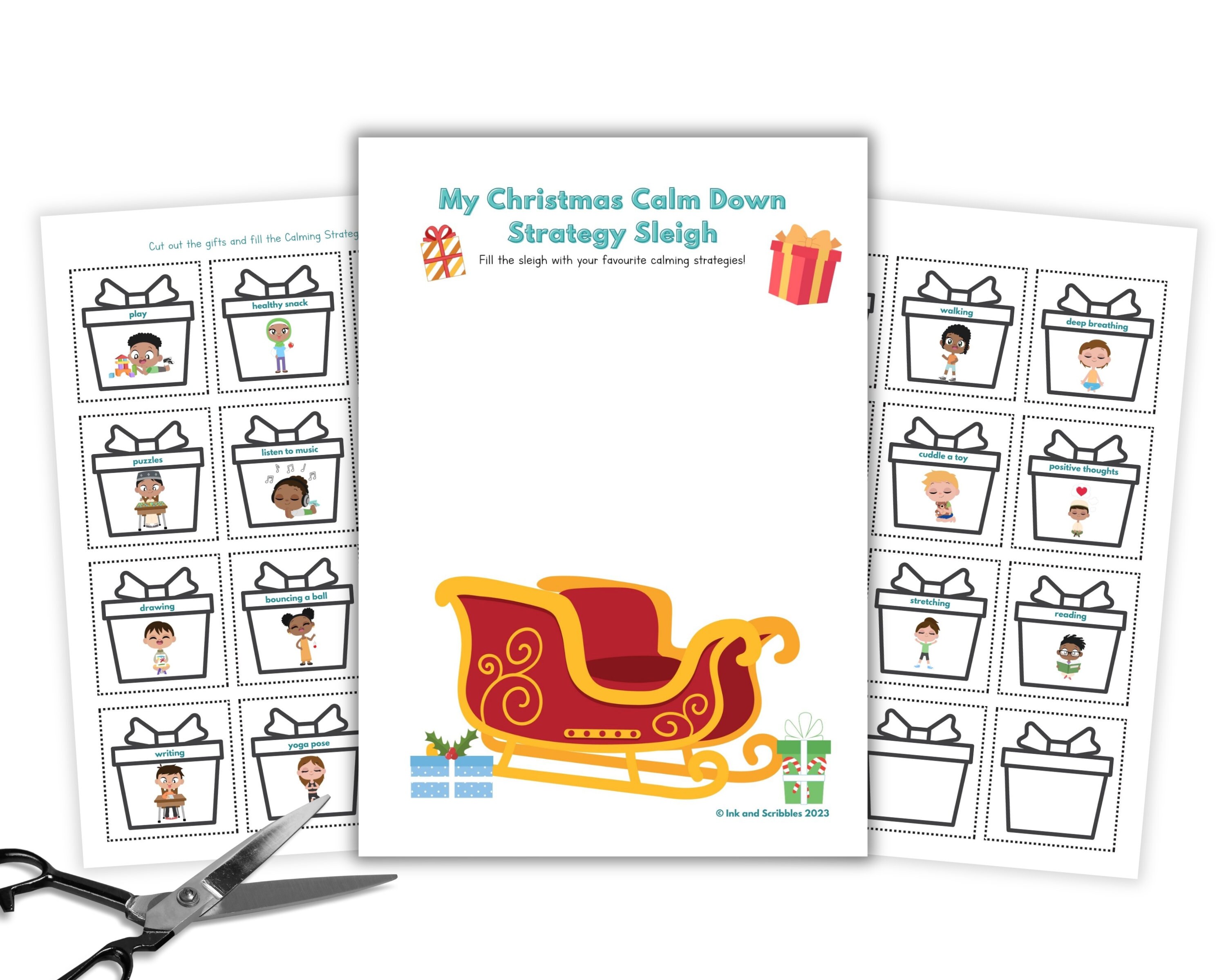 Christmas Emotions Feelings Activity Sheets PRINTABLE for Kids ...