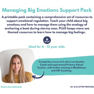 Emotional Regulation PRINTABLE Worksheets for Kids | Managing Big ...