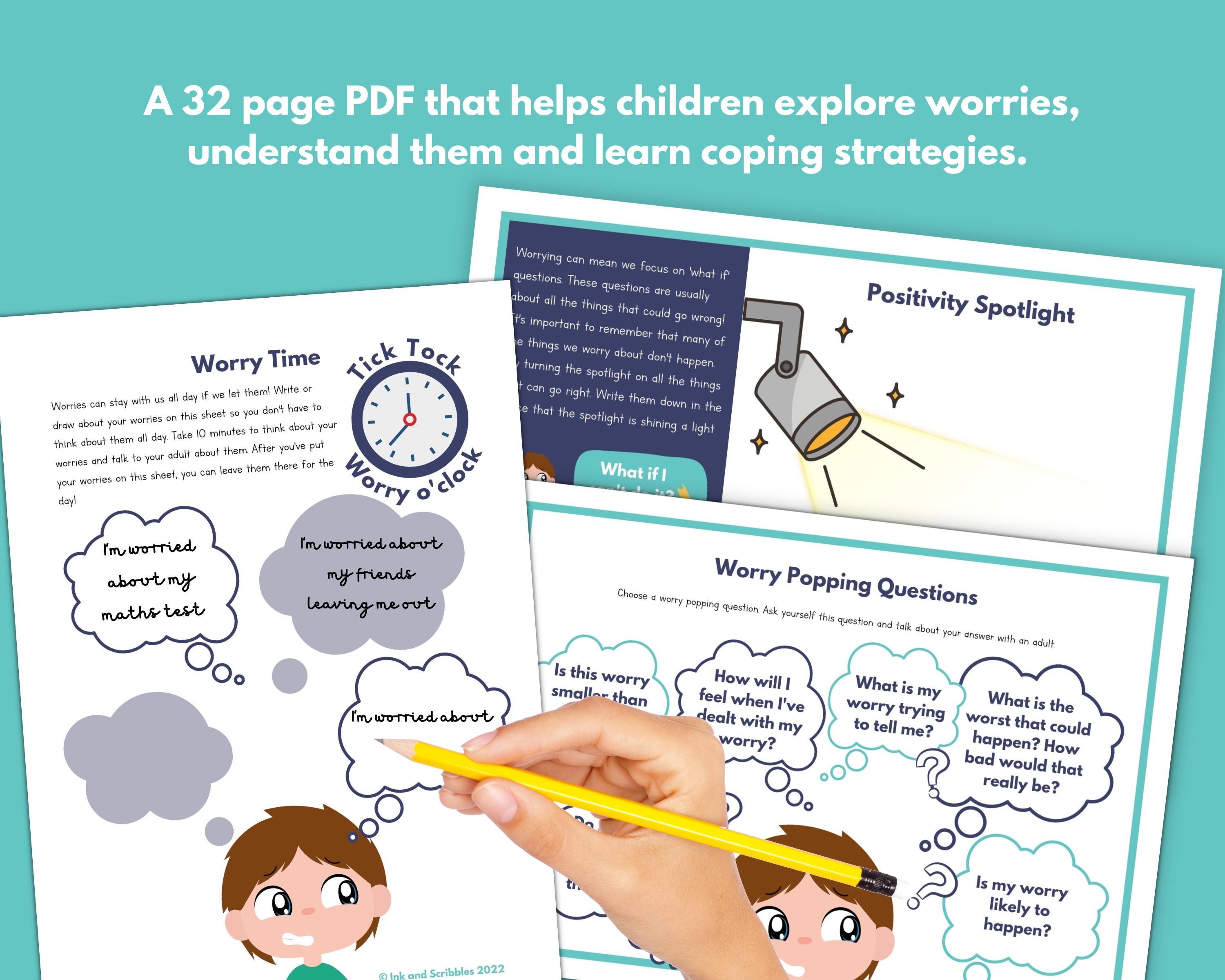 Anxiety Worksheets for Kids: CBT, SEL & Mindfulness Activities for ...