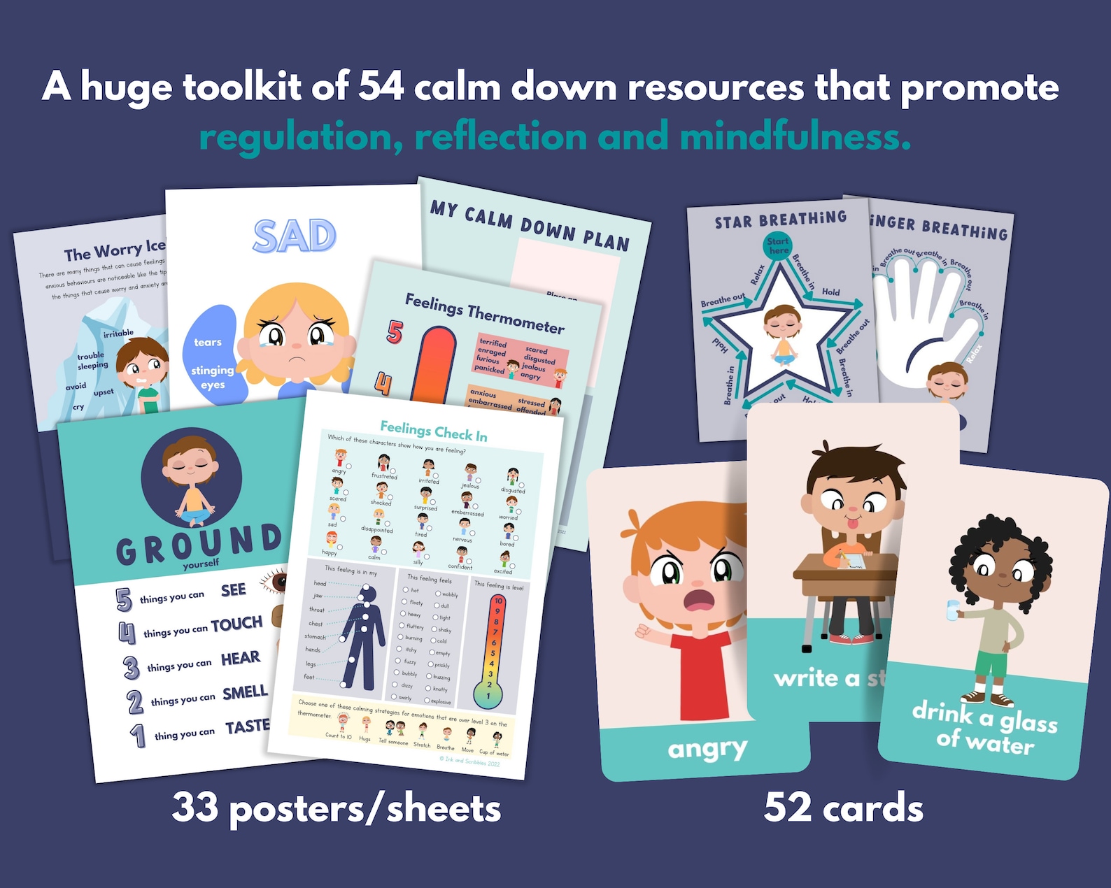 Calm Down Toolkit: Emotional Regulation Posters & Coping Cards (digital ...