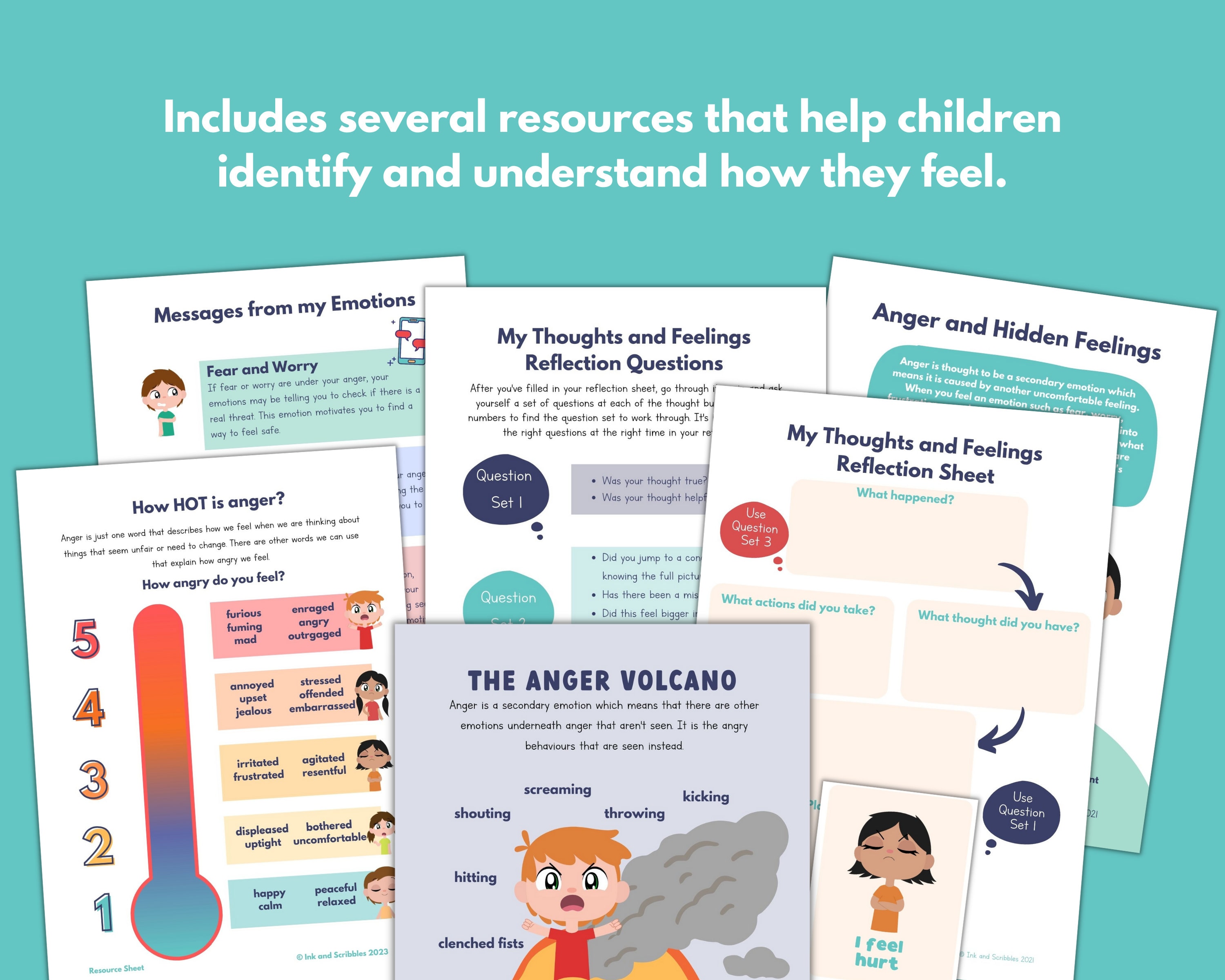 Anger Management for Kids PRINTABLE Bundle for Professional Use by ...