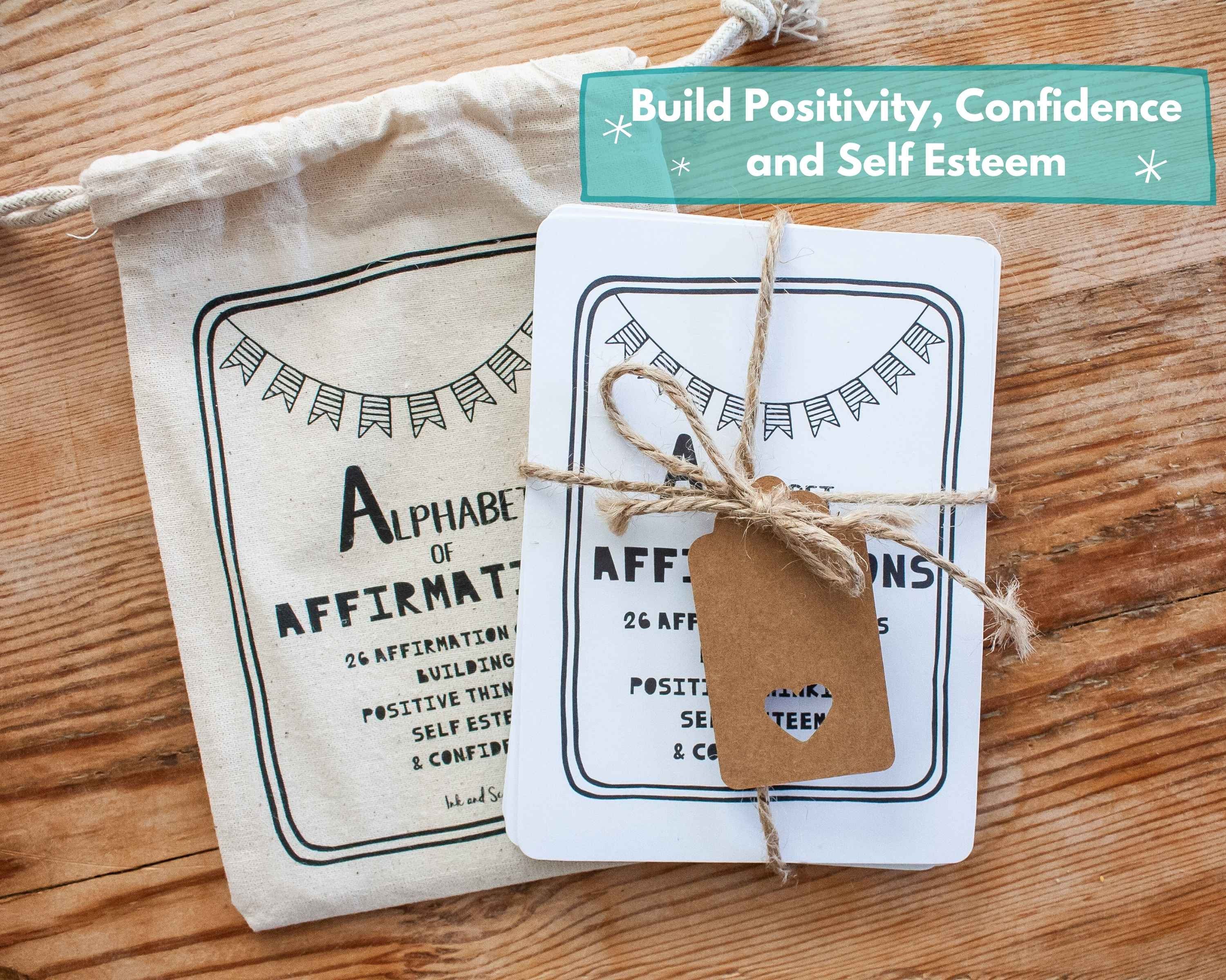 Alphabet Affirmation Cards: Family Wellbeing, Self-esteem, Eco Gift - Etsy