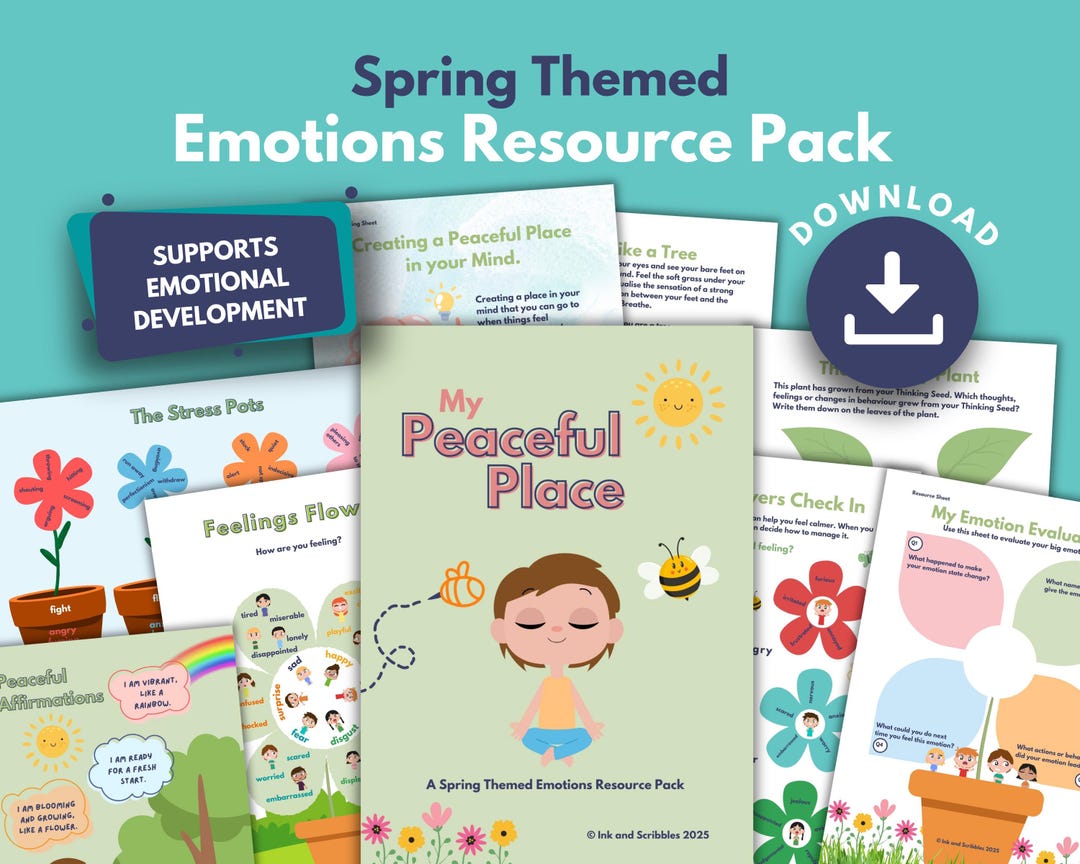 Emotions Feelings Spring Worksheets PRINTABLE for Kids | Emotional ...