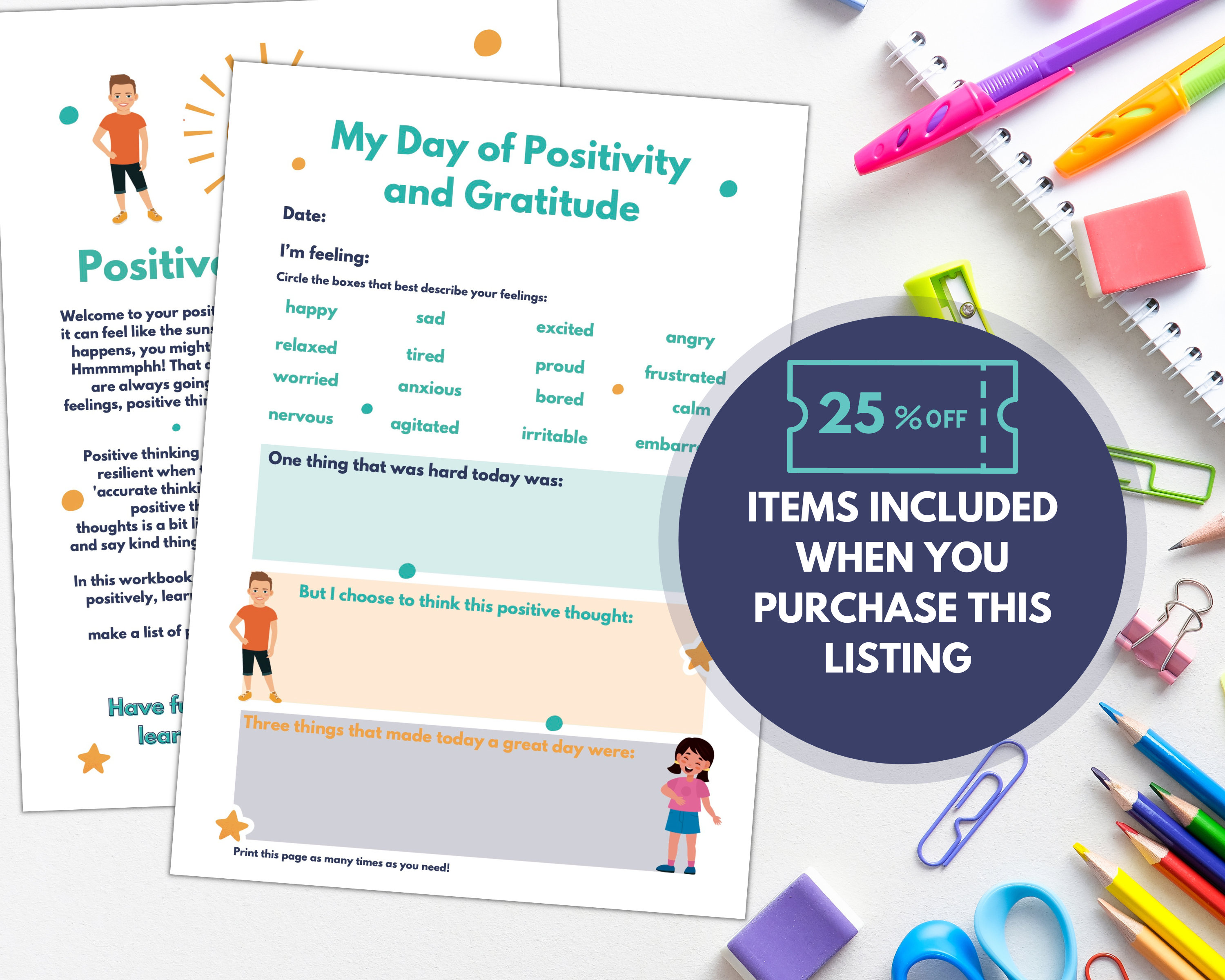 Positive Kids PRINTABLE Bundle | Affirmations, Positivity Cards ...
