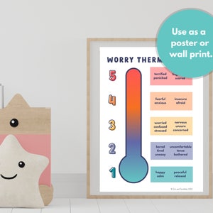 Anxiety Thermometer PRINTABLE for Kids and Teens Worry Scale - Etsy
