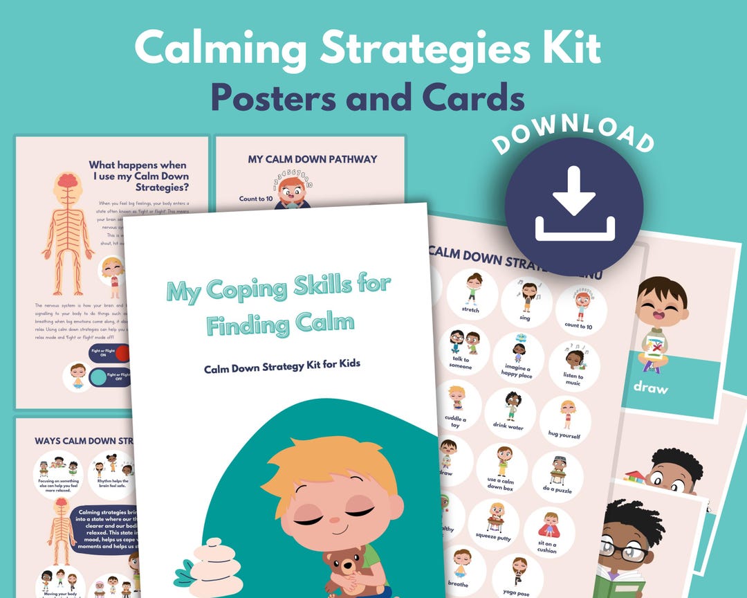 Calm Down Corner Printable Toolkit for Kids | Emotional Regulation ...