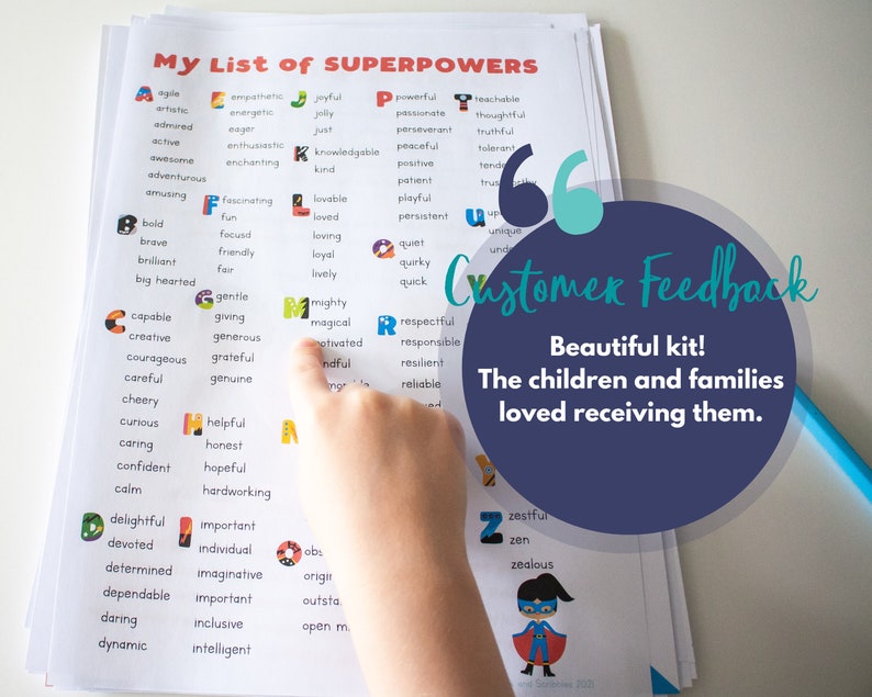Confidence Self Esteem PRINTABLE for Kids Superhero Themed - Etsy UK