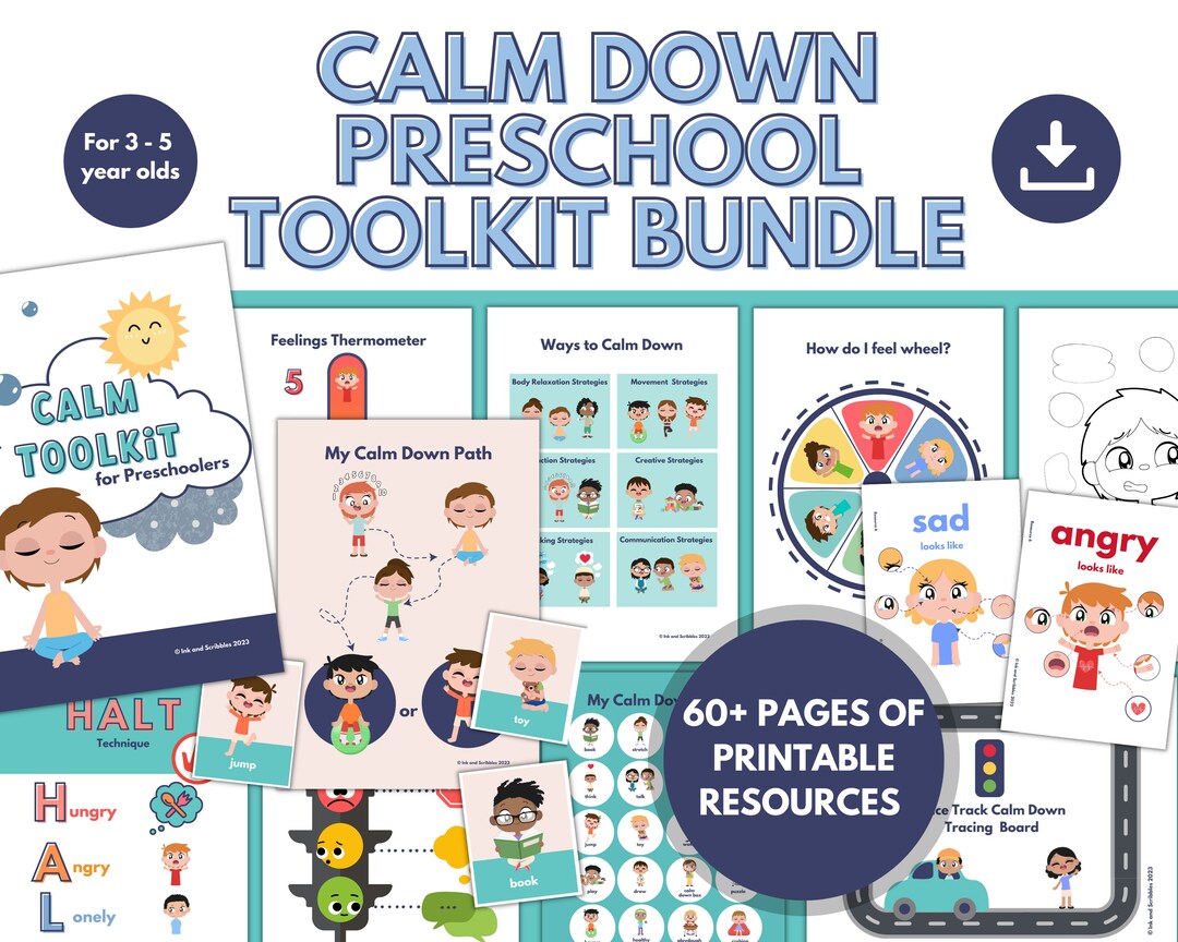 Toddler Calm Down Corner Toolkit PRINTABLE Emotional - Etsy
