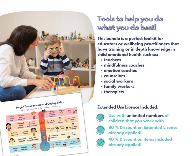 Anger Management for Kids PRINTABLE Bundle for Professional Use by ...