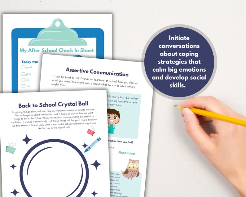 Back to School Anxiety Activity Pack: Confidence & Social Skills ...