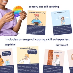 Coping Skill and Calming Strategies Cue Cards for Teens | PRINTABLE ...