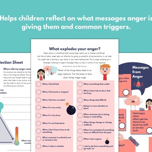 Anger Management Worksheets for Kids PRINTABLE Managing Emotions ...