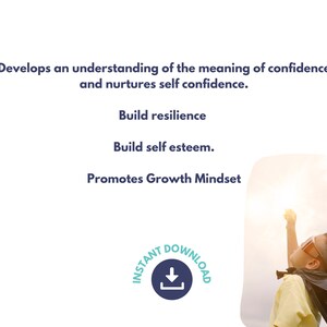 Confidence Self Esteem PRINTABLE for Kids | Superhero Themed Growth ...