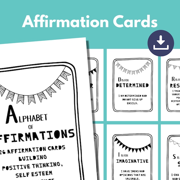 Alphabet Affirmations Printable - Etsy