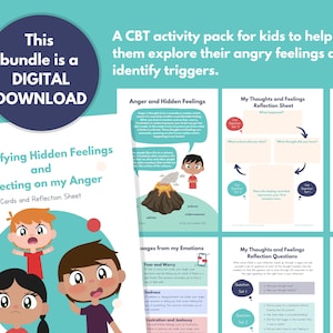 Managing Emotions PRINTABLE Anger Worksheet Bundle Anger Management for ...