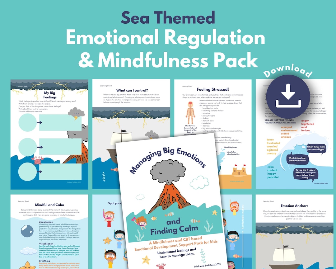 Emotional Regulation PRINTABLE Worksheets for Kids Managing Big ...