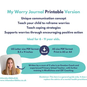 Anxiety Journal for Kids: Worry Owl Bedtime Support (printable PDF) - Etsy