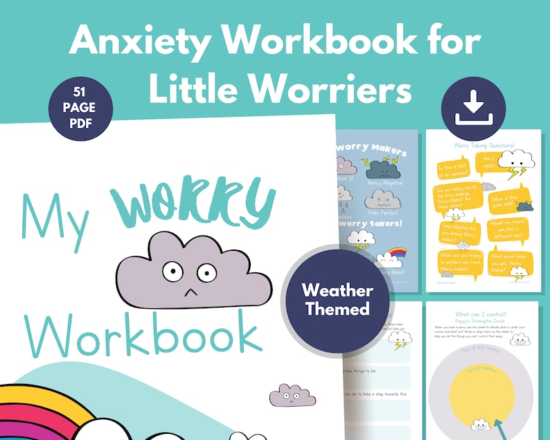 Anxiety Kids PRINTABLE Worry Workbook Activity and Resource - Etsy UK