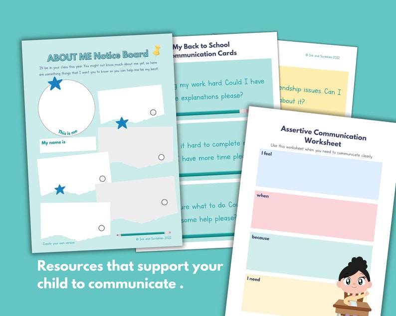 Back to School Worries PRINTABLE Activity Pack - Etsy Australia