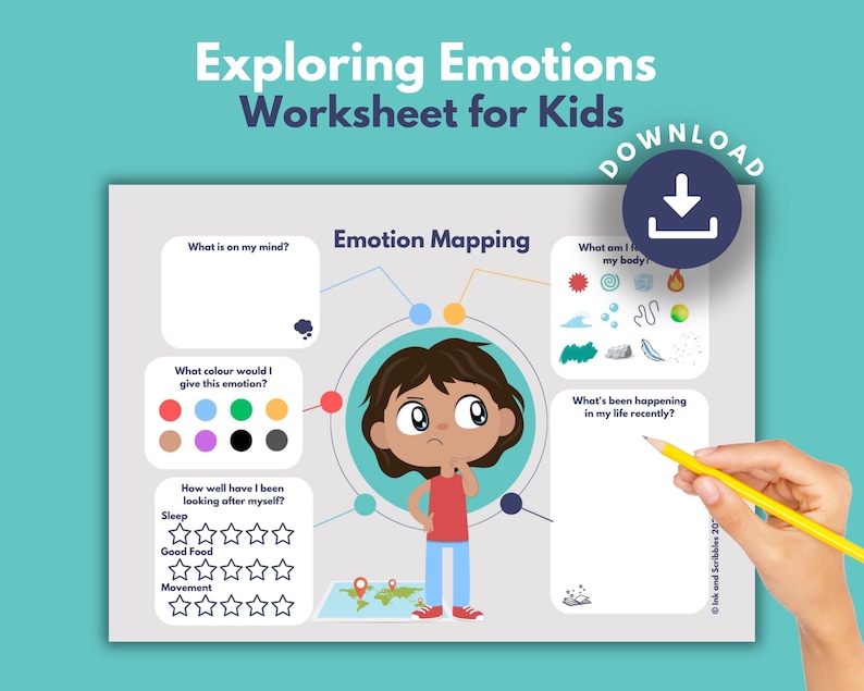 Emotions Worksheet for Kids | Understanding Emotions and Feelings ...