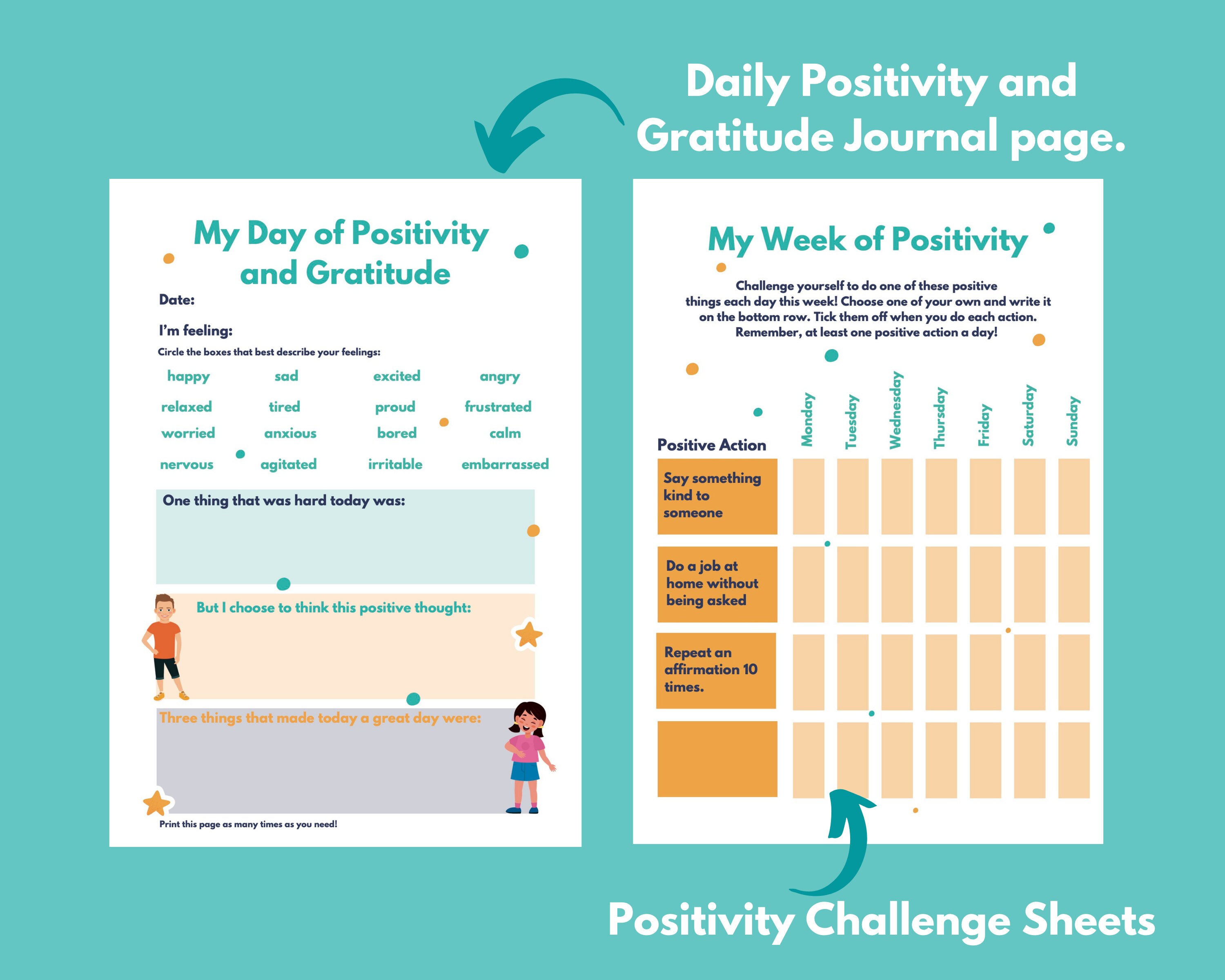 Positive Kids PRINTABLE Bundle Affirmations Positivity - Etsy