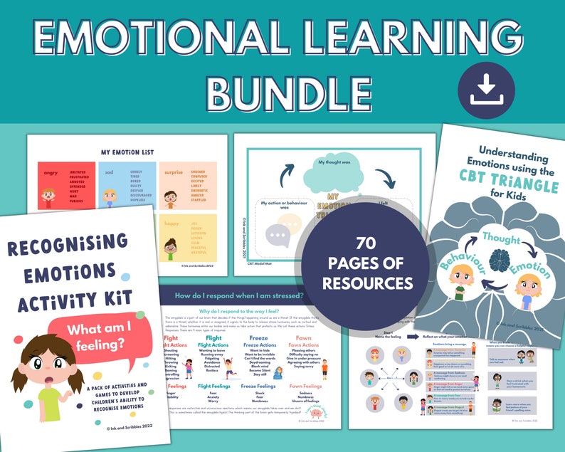 Emotion Learning PRINTABLE Bundle for Kids Social Emotional - Etsy