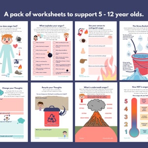 Anger Management Worksheets for Kids: Emotional Regulation, Coping ...