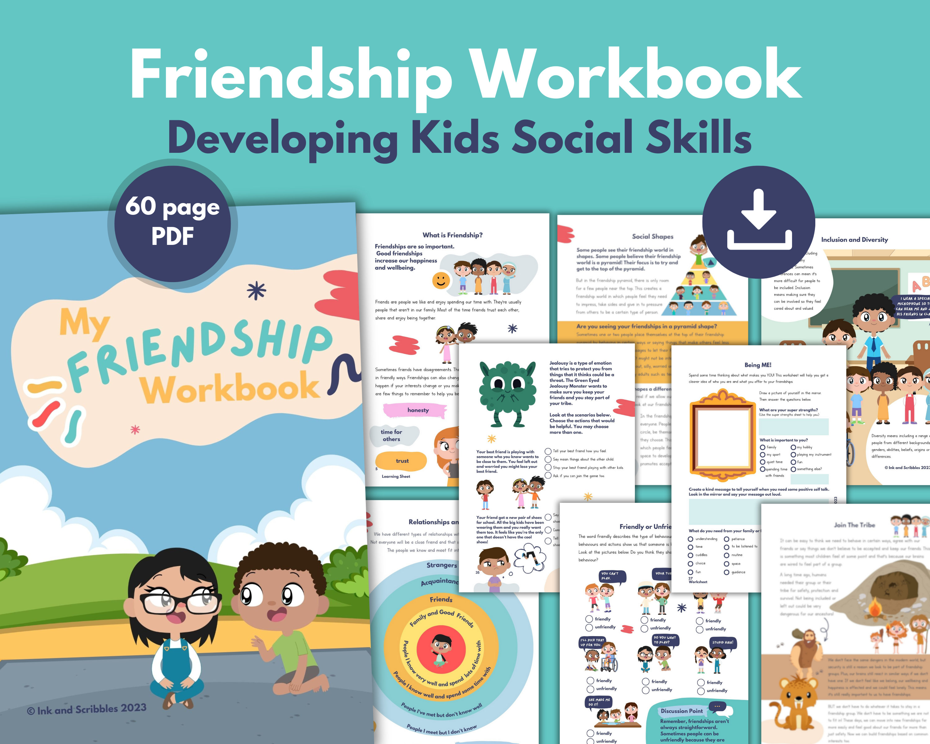 Social Skills Friendship Kids PRINTABLE Worksheets SEL - Etsy Australia