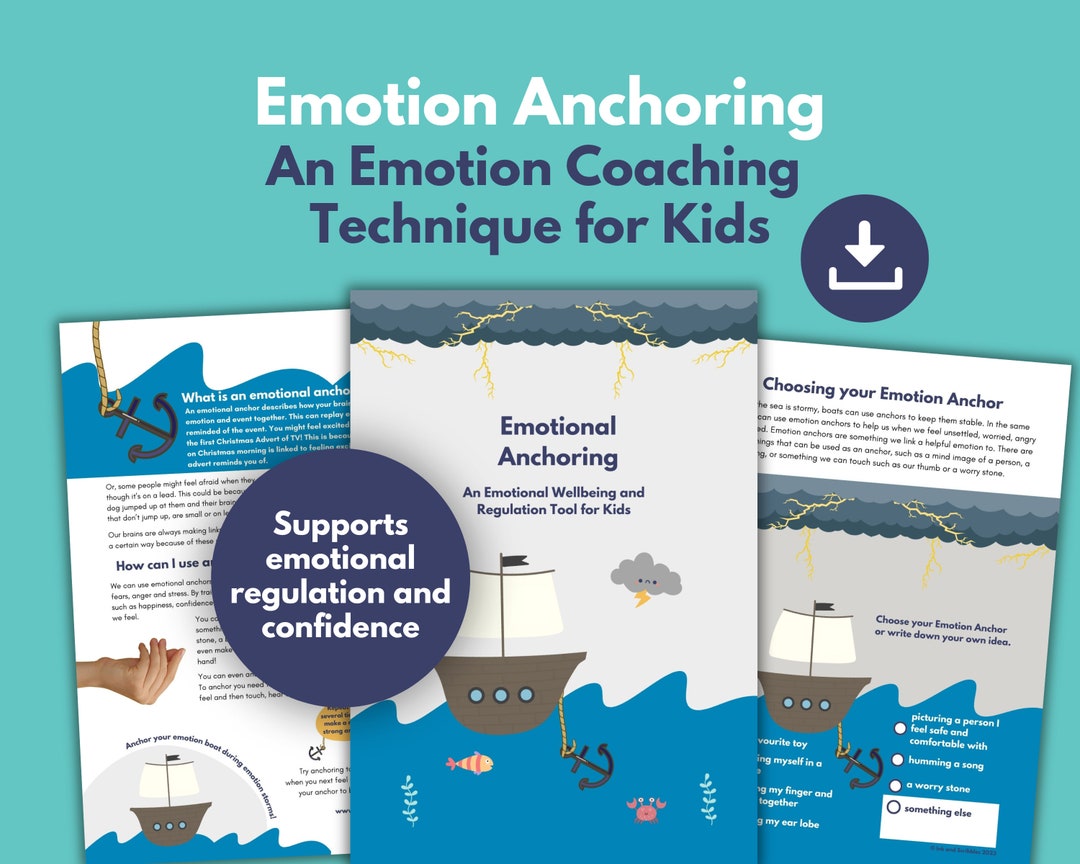 Grounding Coping Skill PRINTABLE for Kids Emotion Anchoring Technique ...