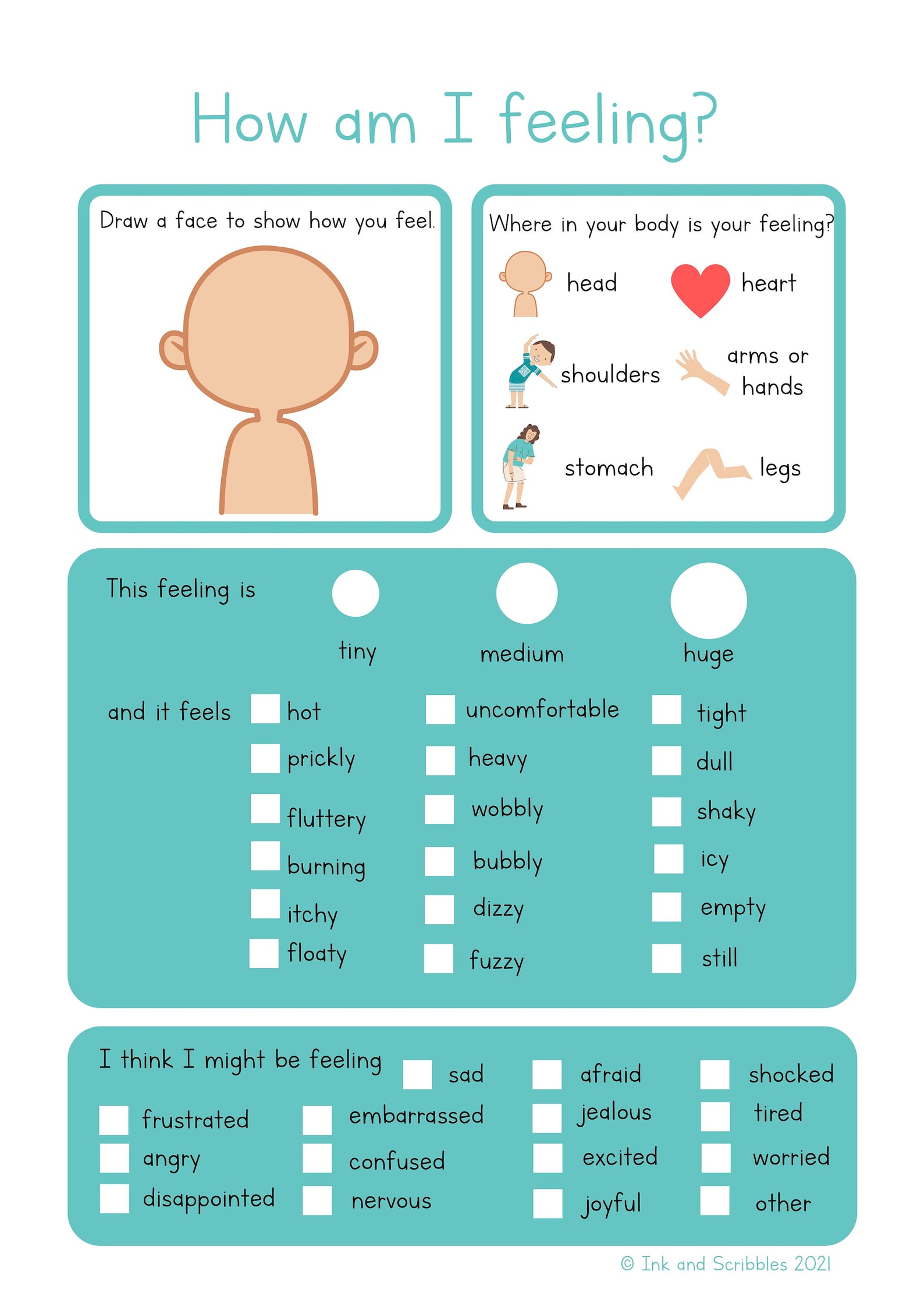 Feelings Check in Sheet PRINTABLE Identifying Feelings - Etsy UK