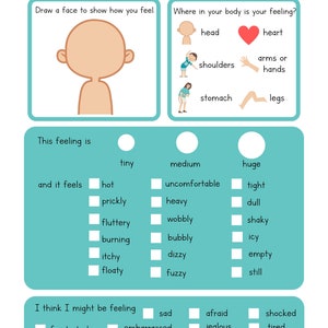 Feelings Check in Sheet PRINTABLE Identifying Feelings - Etsy UK