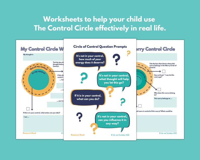 Circle of Control Activity Pack: CBT Coping Skills (printable) - Etsy