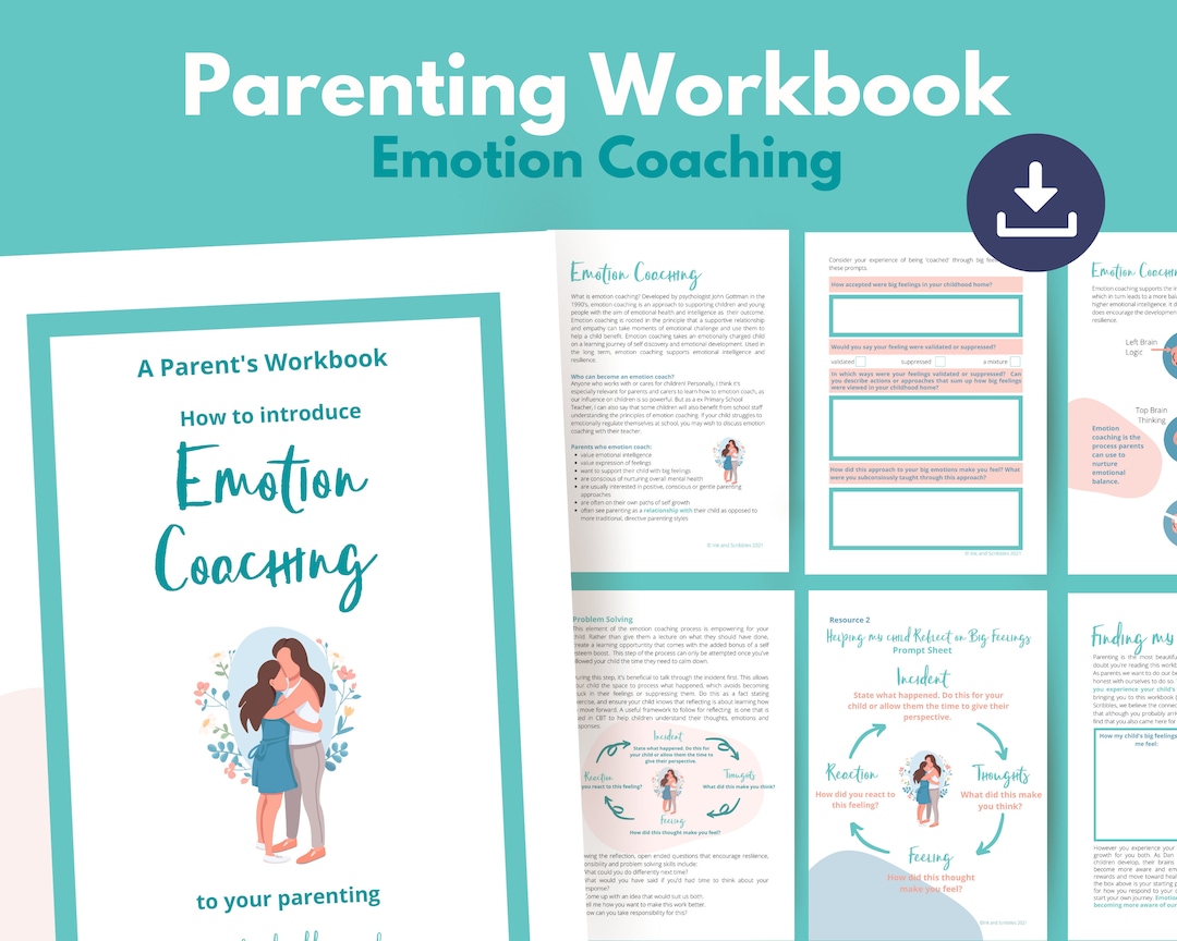 Positive Parenting PRINTABLE Workbook: Emotion Coaching Guide - Etsy