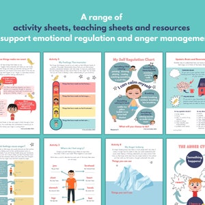 Managing Emotions PRINTABLE Anger Worksheet Bundle Anger Management for ...