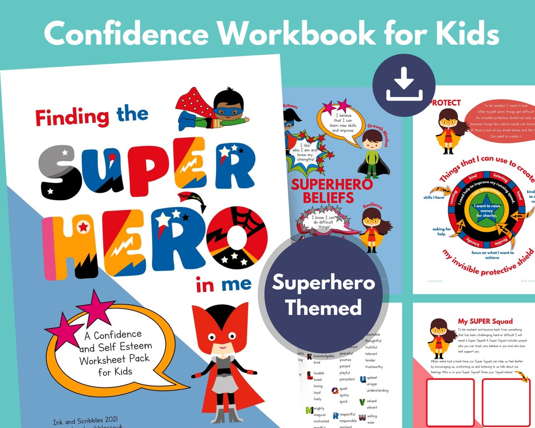Confidence Self Esteem PRINTABLE for Kids Superhero Themed - Etsy UK