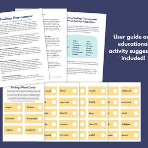 Feelings Thermometer PRINTABLE Scale for Kids and Teens | Emotion ...