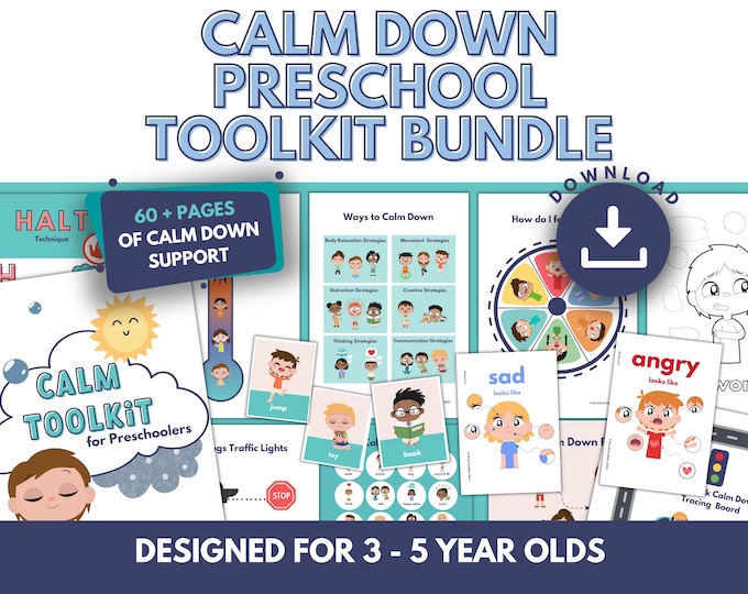 Toddler Calm Down Corner Toolkit | PRINTABLE Emotional Regulation and ...